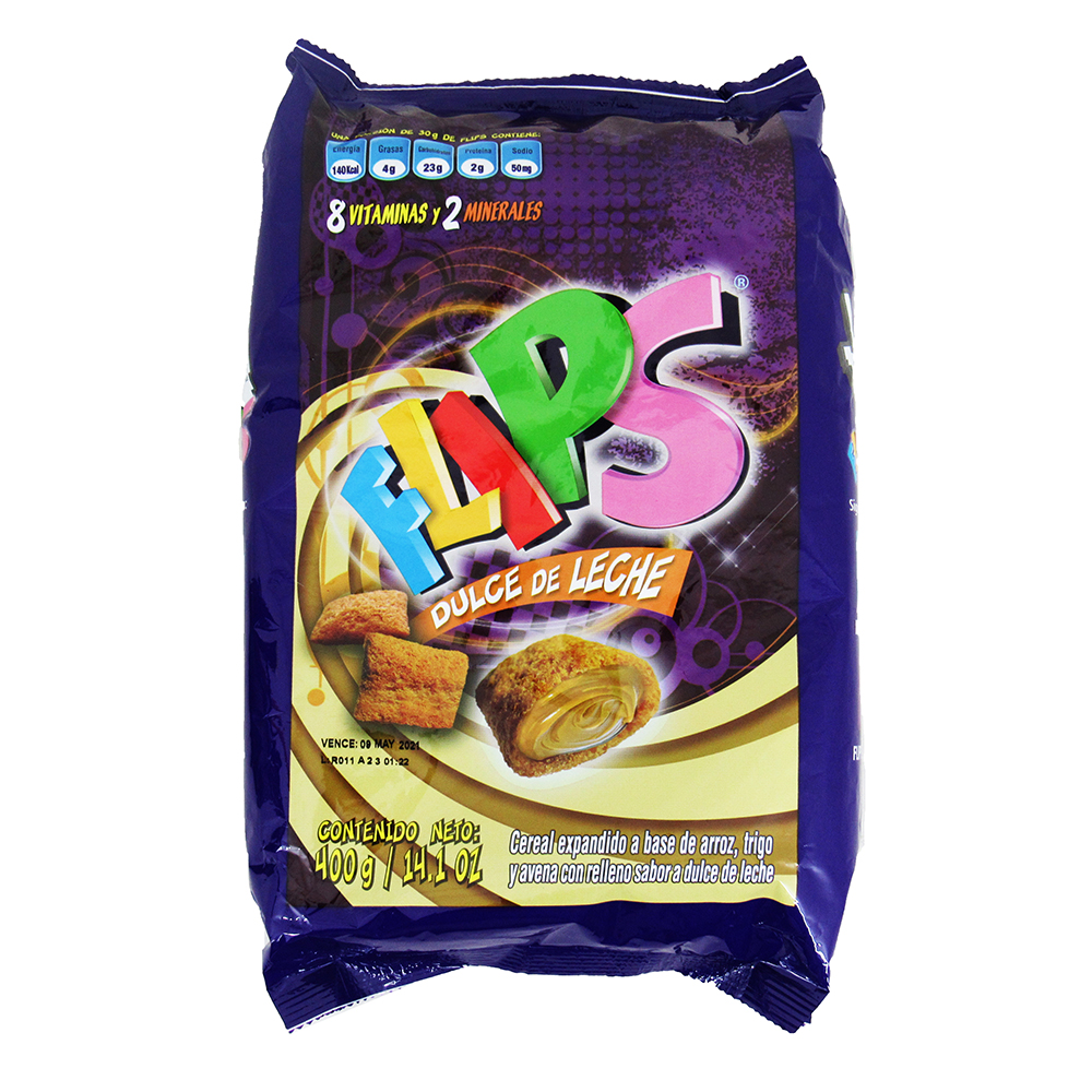 Cereal Flips Dulce De Leche Bolsa 400Gr | SuperBooM